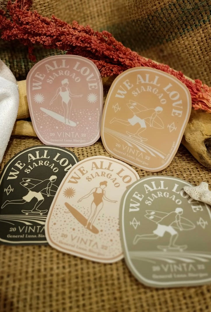 Vinta Sticker - We All Love Siargao – Vinta Alternative Market