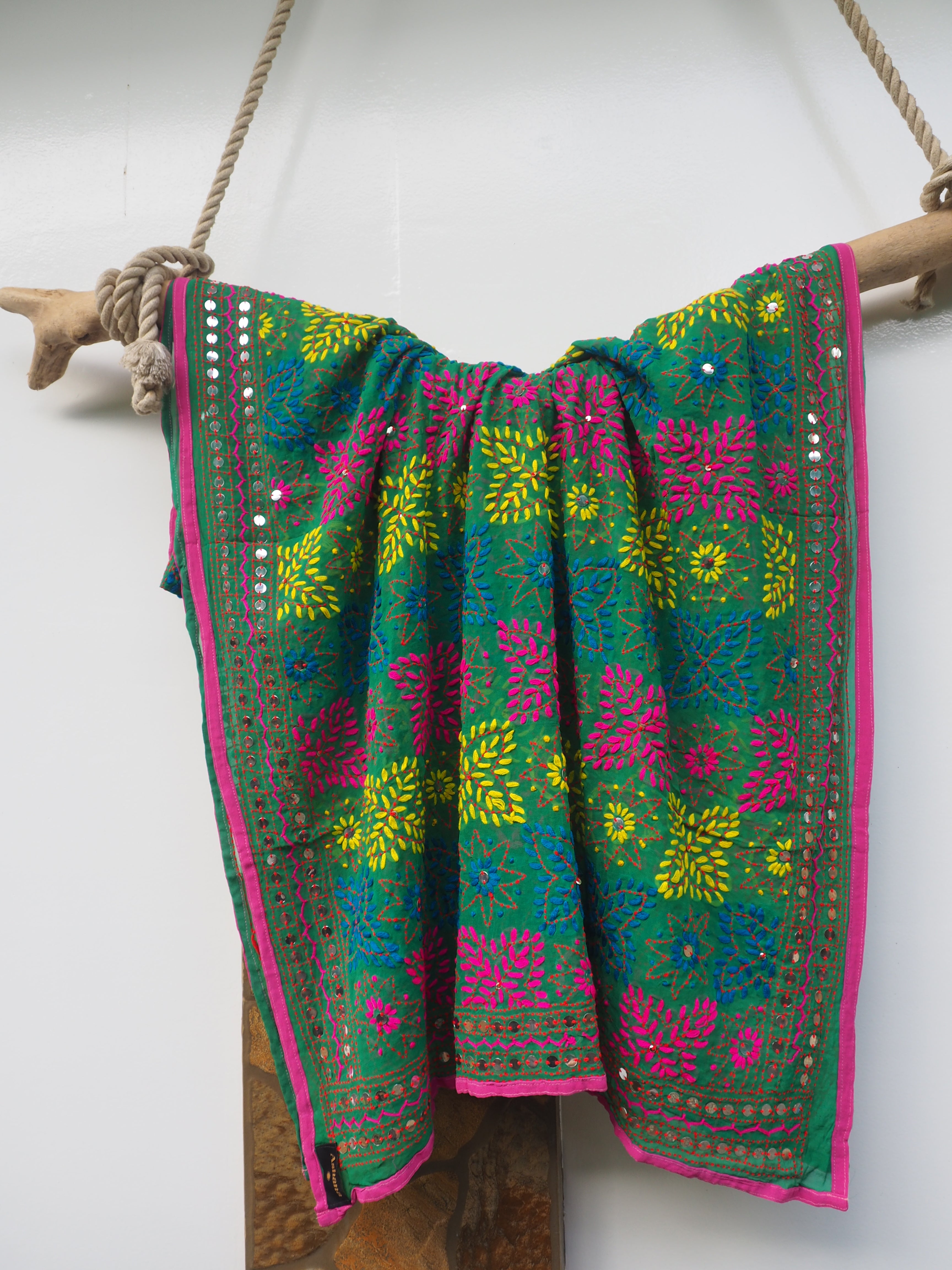 Embroidered Pareo - Green Jade (AP39) – Vinta Alternative Market